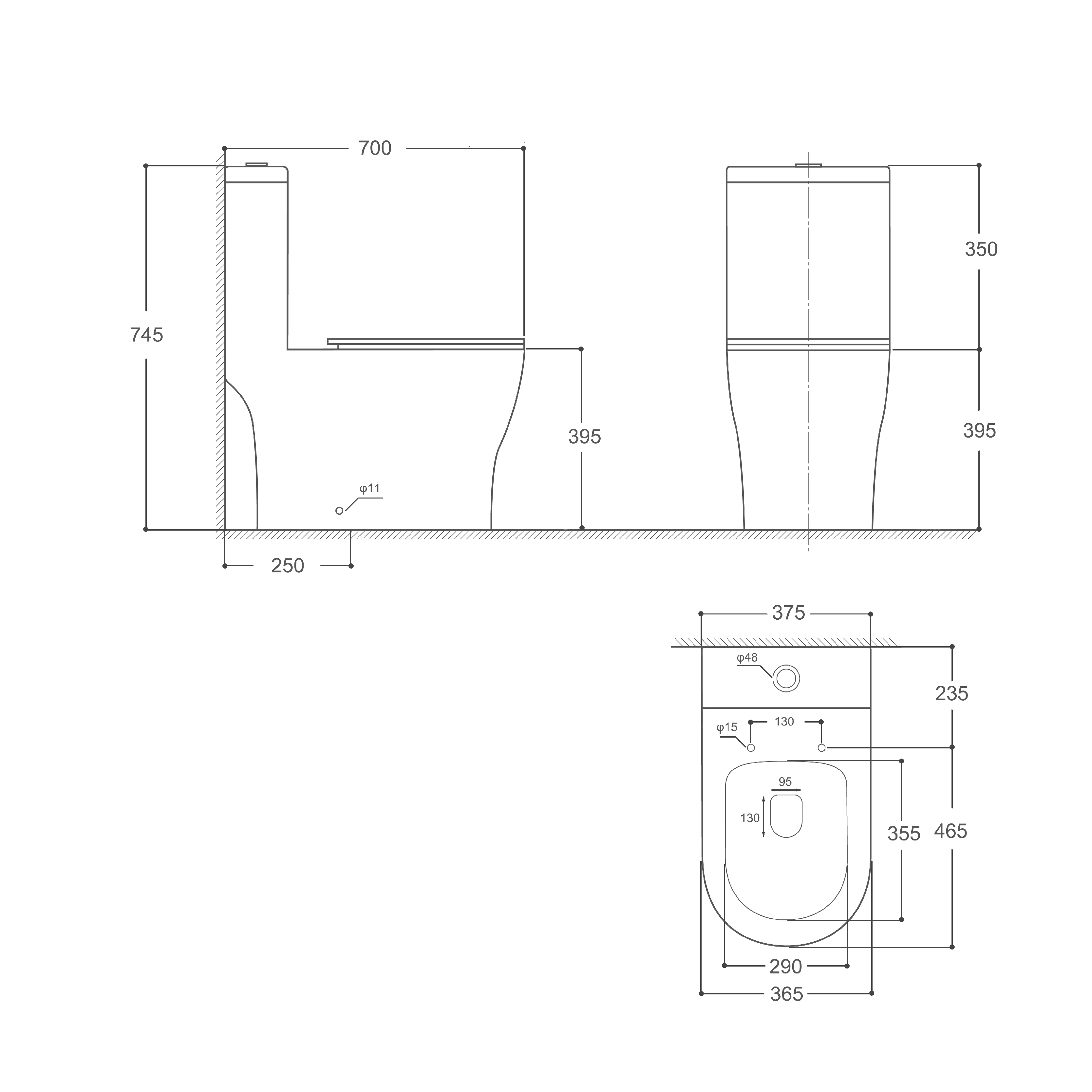 WATER CLOSET : SRTWC8066-SH